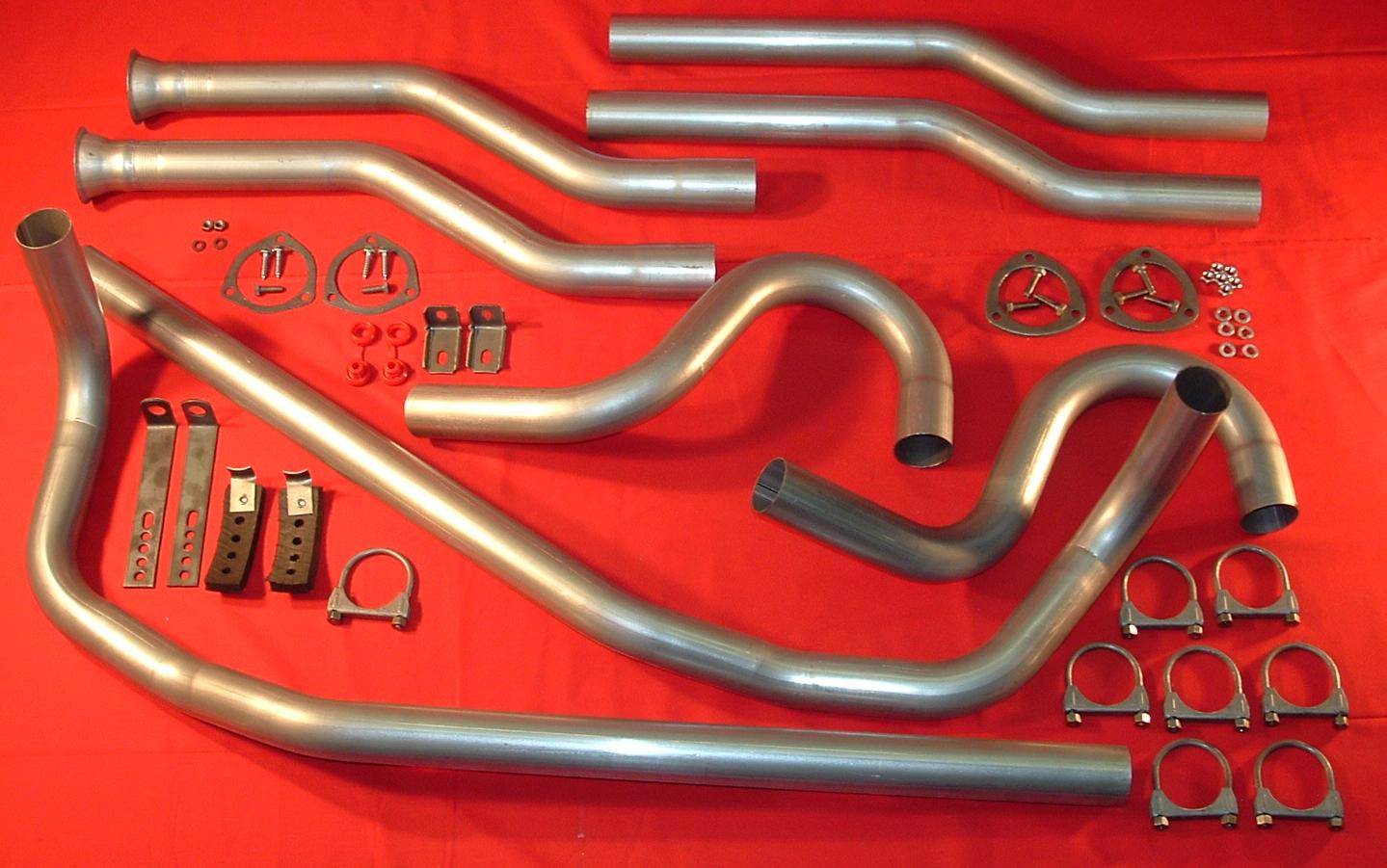 Heart Throb Exhaust: 2-1/2" header dual kit w/std turbo mufflers